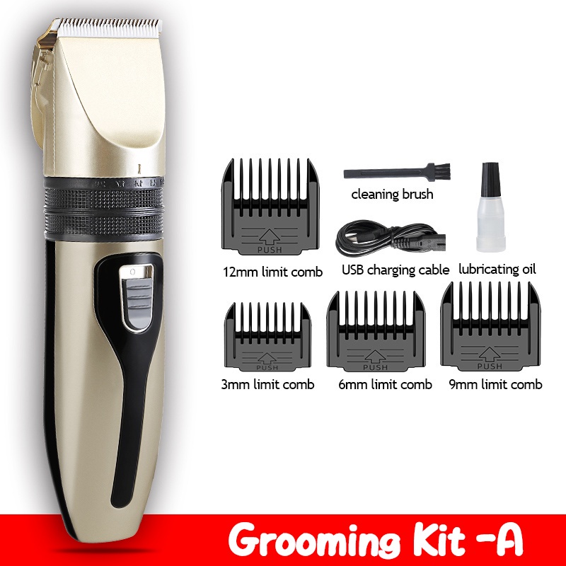 Pet Dog Cat Professional Hair Clipper USB Rechargeable Electric Clipper ...