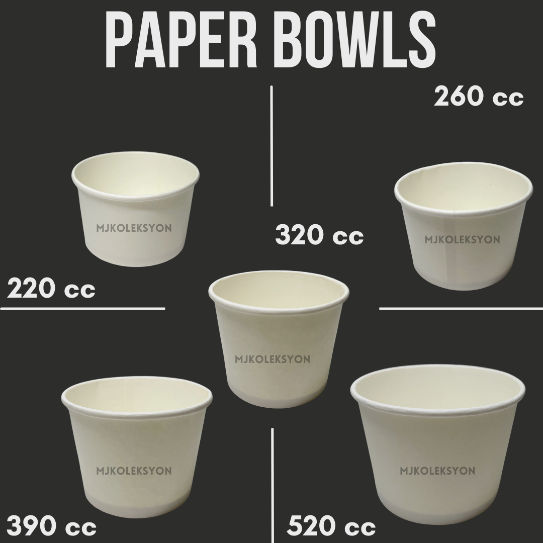 50pcs Paper Bowl Plain w/o Lid walang Takip best for Fries Takoyaki Ice ...