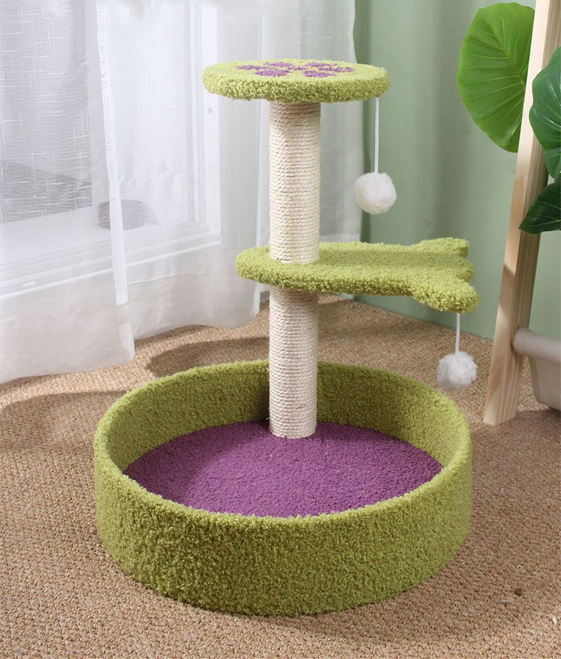 Cat Climbing Frame Double Layer With Pet Toys For Cats Climbing Frame ...