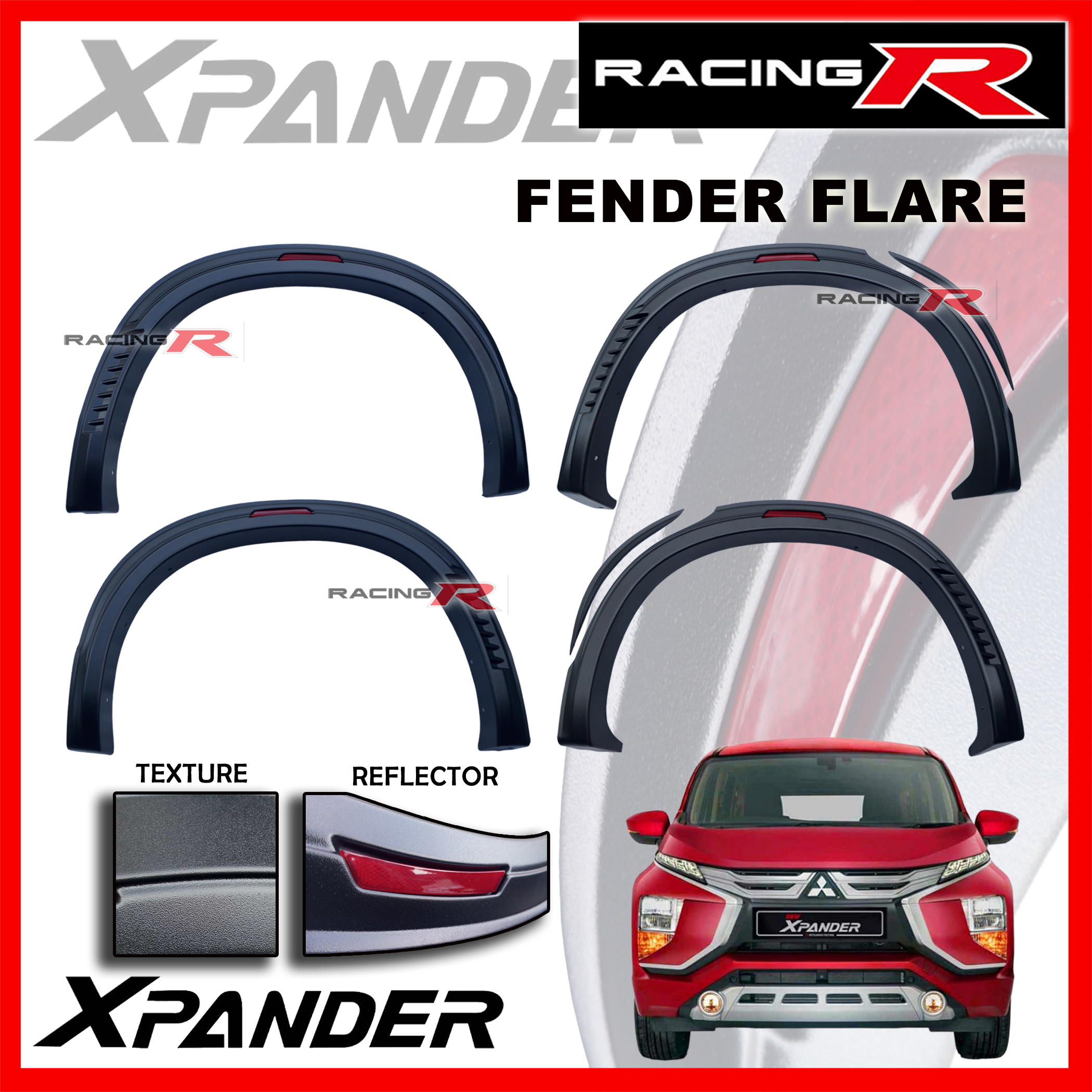 Mitsubishi Xpander 2018 to 2021 Fender Flare with Reflector ( Car ...