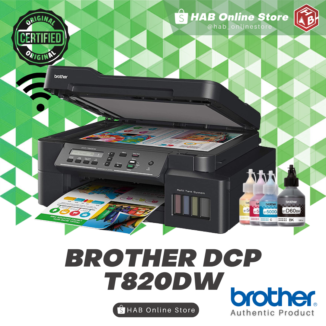 Brother DCP T820dw Ink Tank w/ Original Ink Print | Scan | Copy | Wifi ...