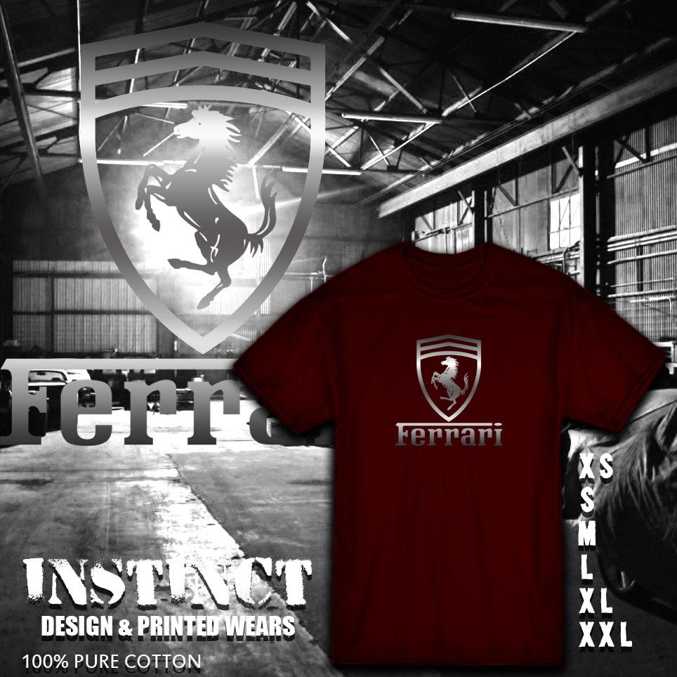 Ferrari Logo Sports Car Racing Enthusiast Fanatic Silver Vinyl Unisex ...