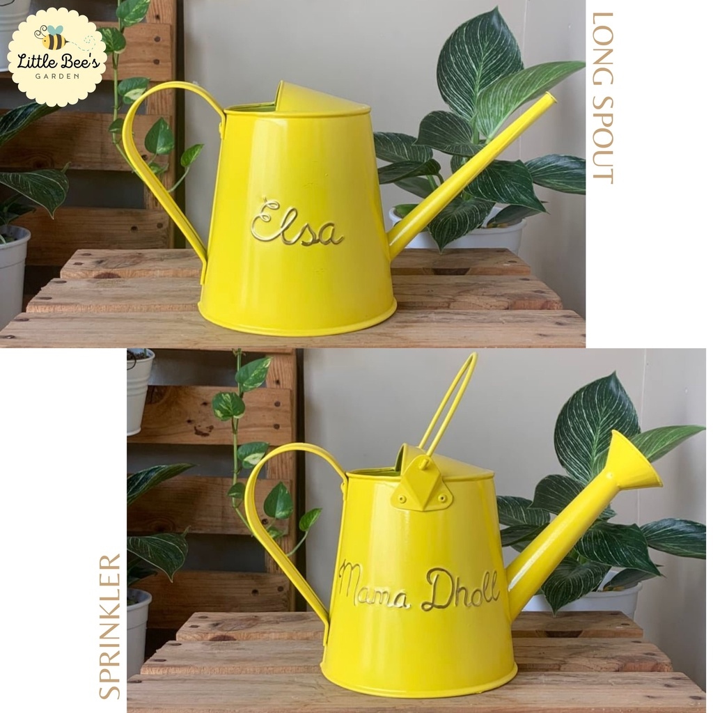 Personalized Watering Can 2L - Yellow [Little Bee's Garden] | Lazada PH