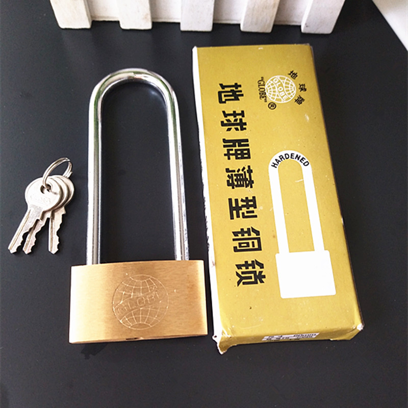 Open Copper Brass Padlock Long Nose Padlock Machine Box Lock Long Head ...