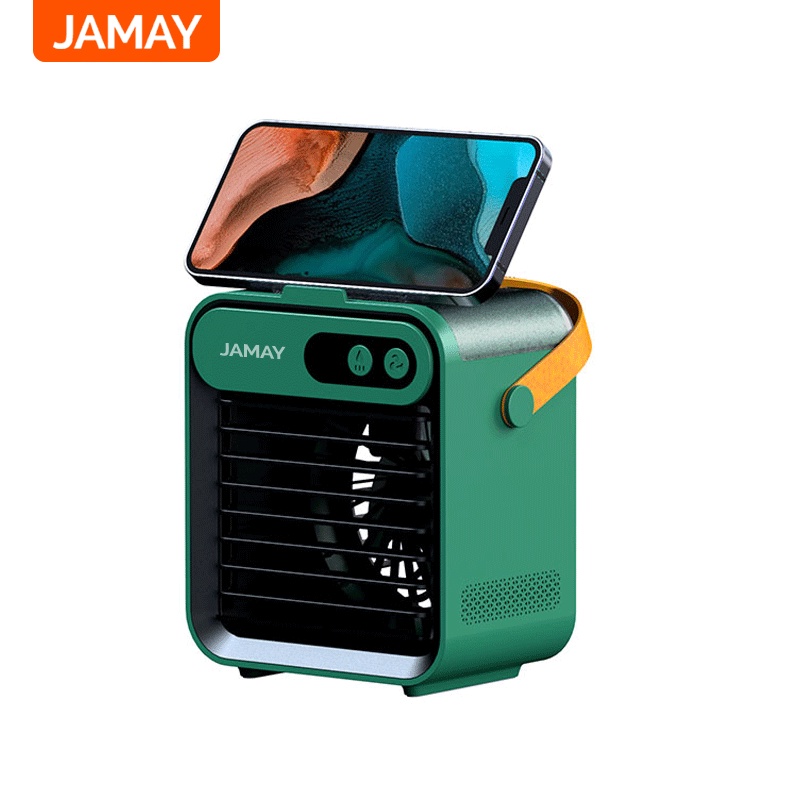 JAMAY Mini Desk Fan Electric Multi-function Fan Stand USB Rechargeable ...