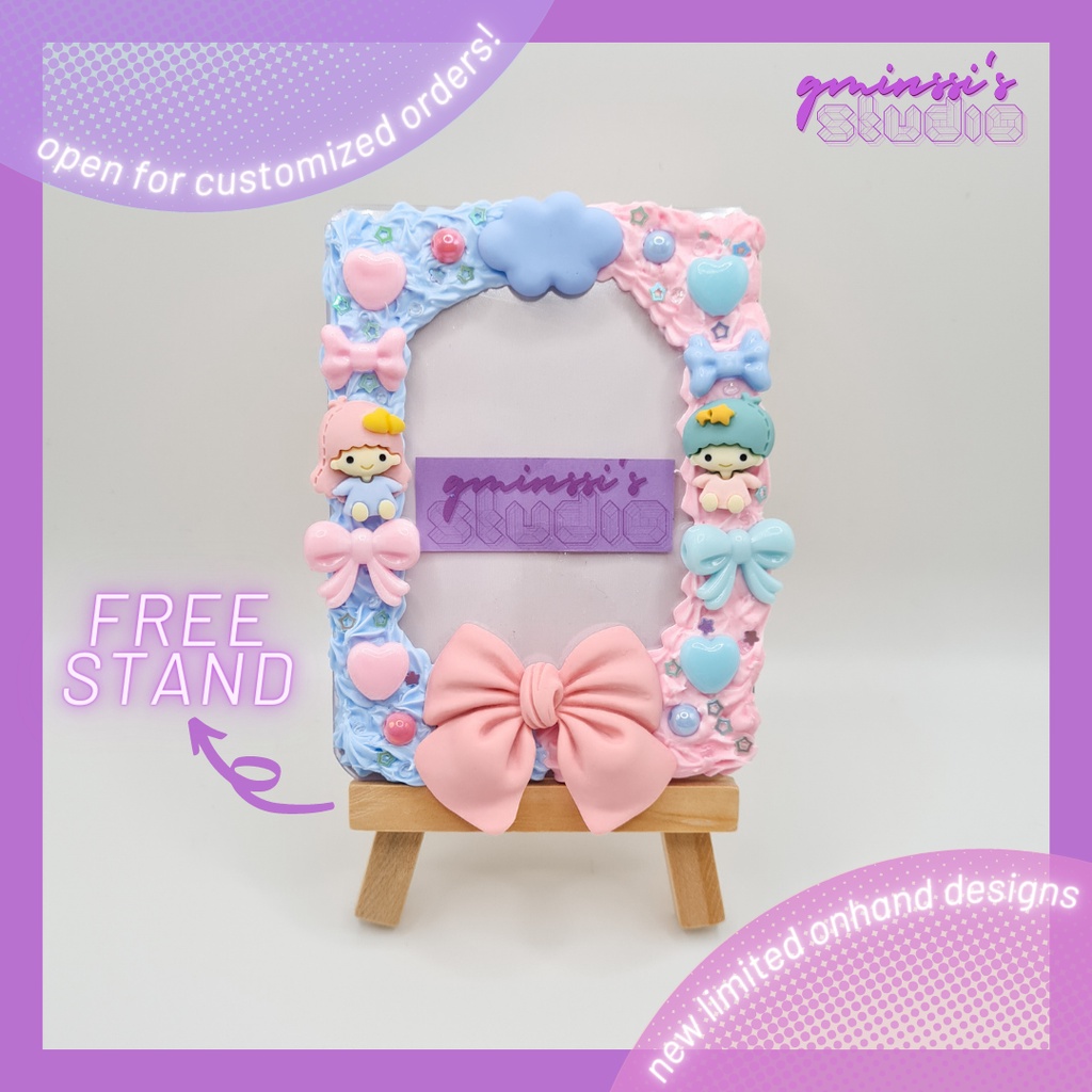 Custom and Pre-made Decoden Sticker Decorated Toploader with Wooden ...