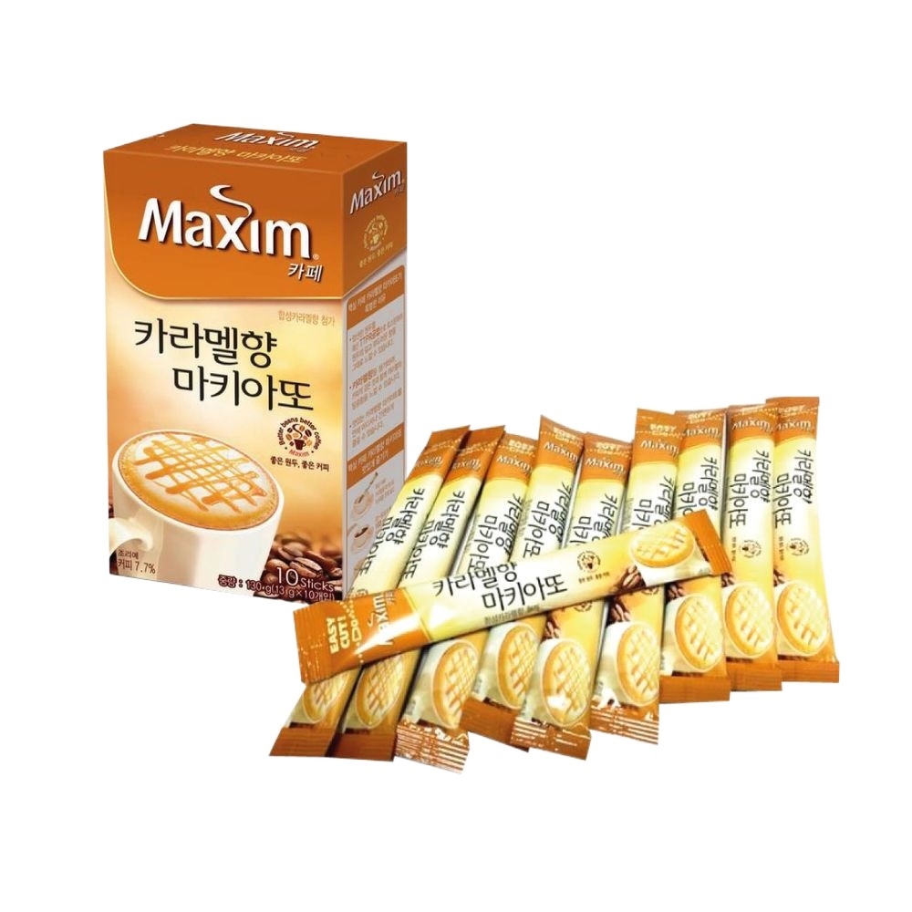 Maxim Korean Cafe Coffee Mix Box 130g (Cappuccino Vanilla Hazelnut ...