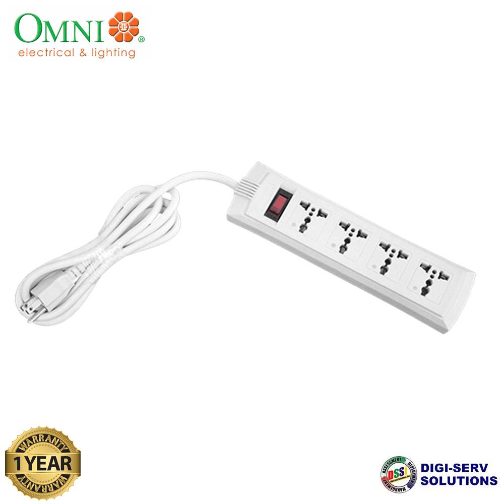 Omni Power Universal Outlet Extension Cord 4 Gang Socket with Switch 1. ...