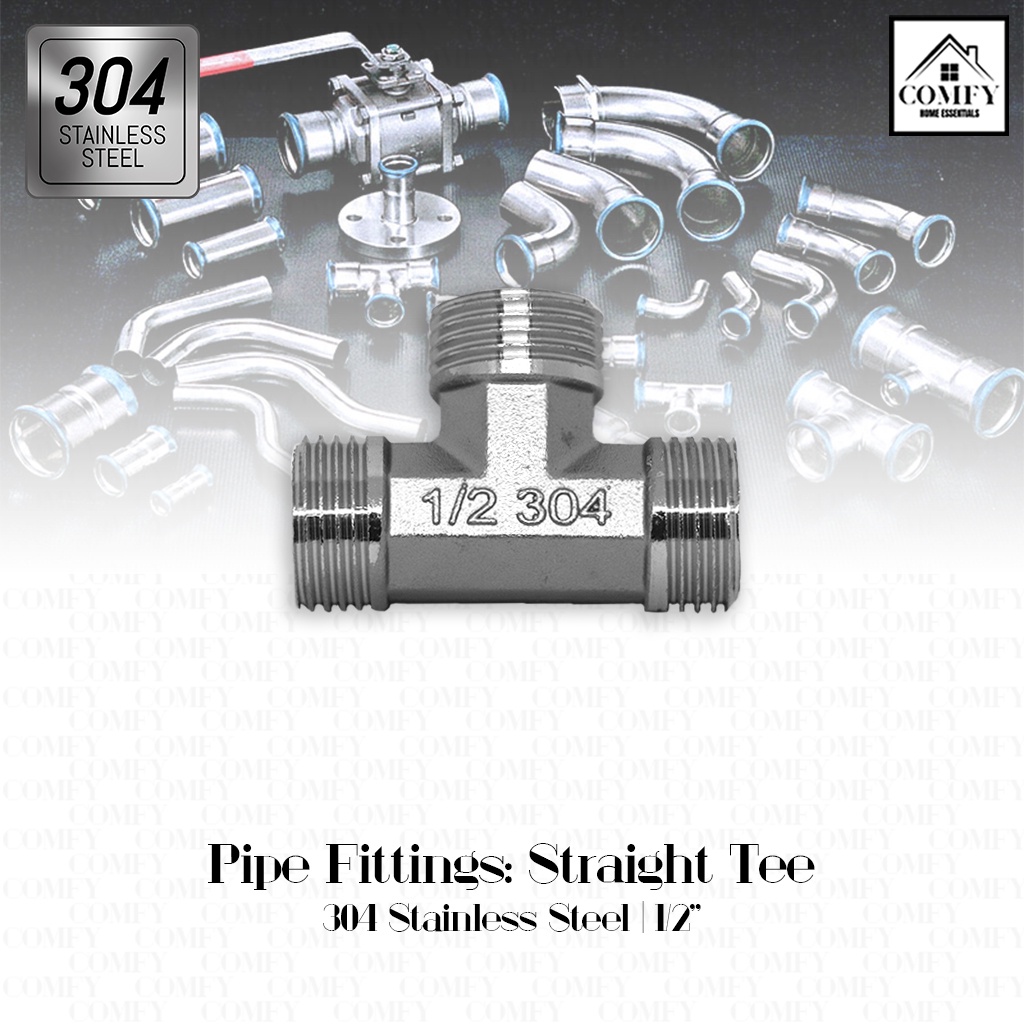 SUS304 Stainless Steel Pipe Fittings 1/2" Inches Size Coupling Elbow ...