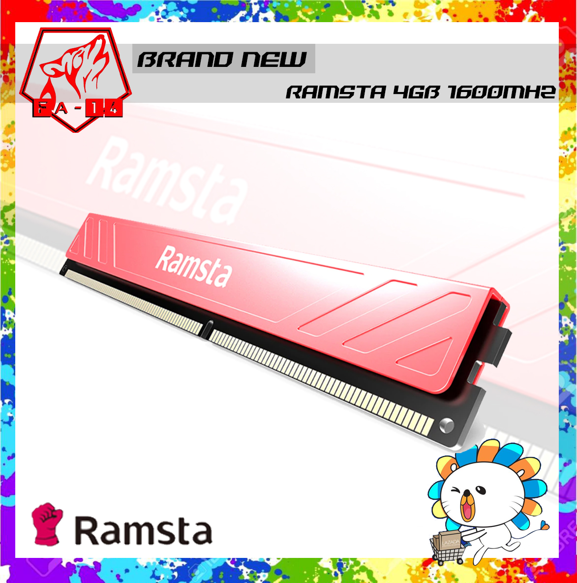MEMORY FOR DESKTOP Ramsta RAM 4GB DDR3AND 8GB DDR31600MHz Desktop ...