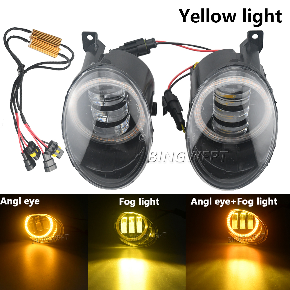 Angel Eye Fog Light Car LED Fog Daytime Running Lamp DRL 30W 12V Fog ...