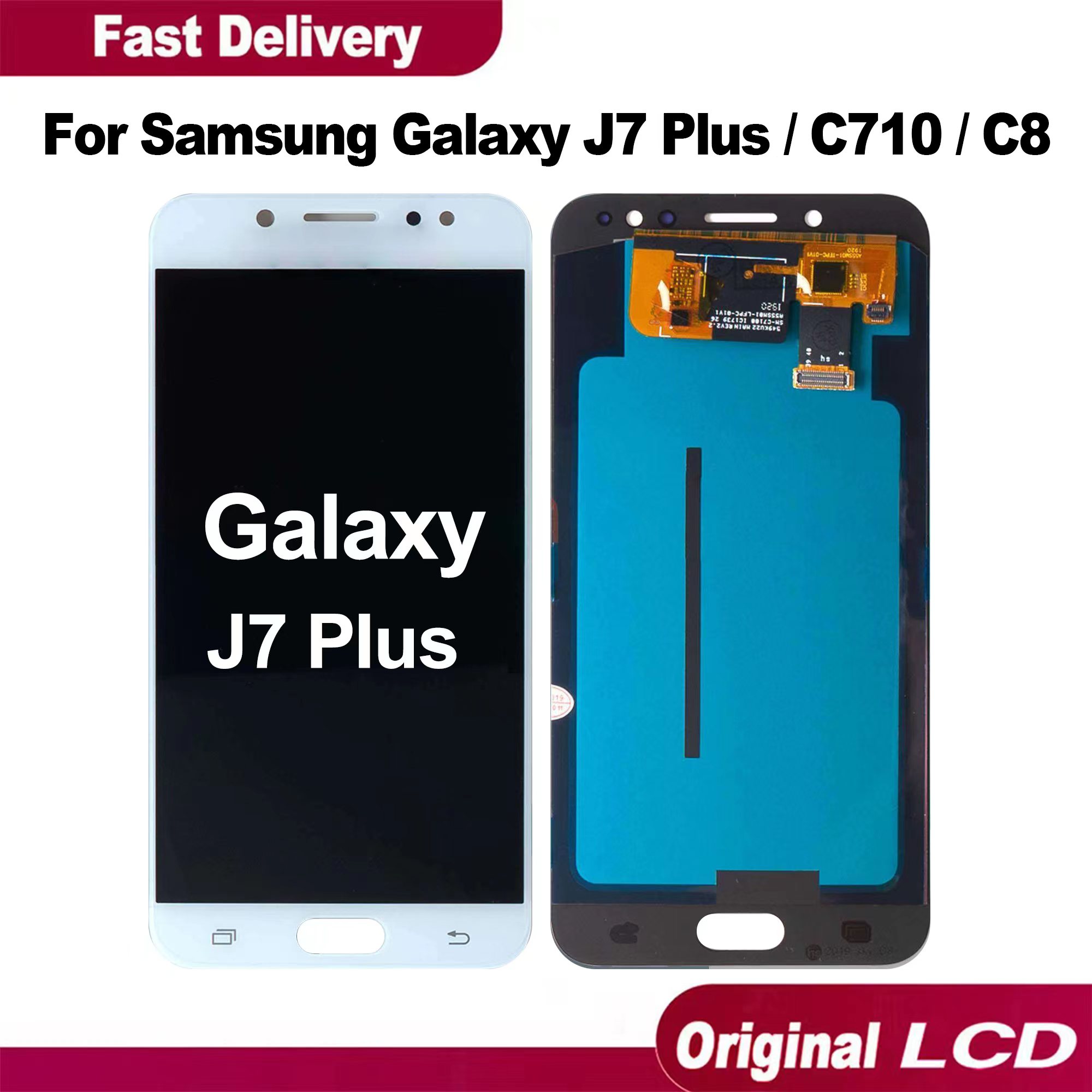 Samsung Galaxy J7 Plus C8 C7 2017 C710 LCD Touch Screen Replacement ...