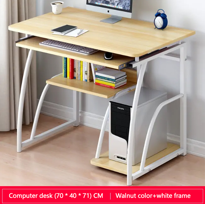 Multifunctional desk Rectangular computer desk with drawer bookshelf ...
