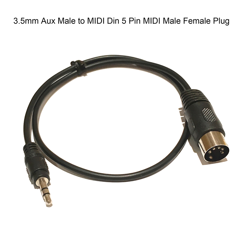 Speed 3.5mm Stereo Jack Audio Cable 3.5 mm Aux Male To MIDI Din 5 Pin ...