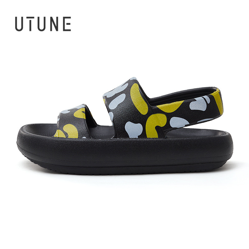 UTUNE Outdoor Sandals for Women Summer Platform Shoes Printing Beach ...