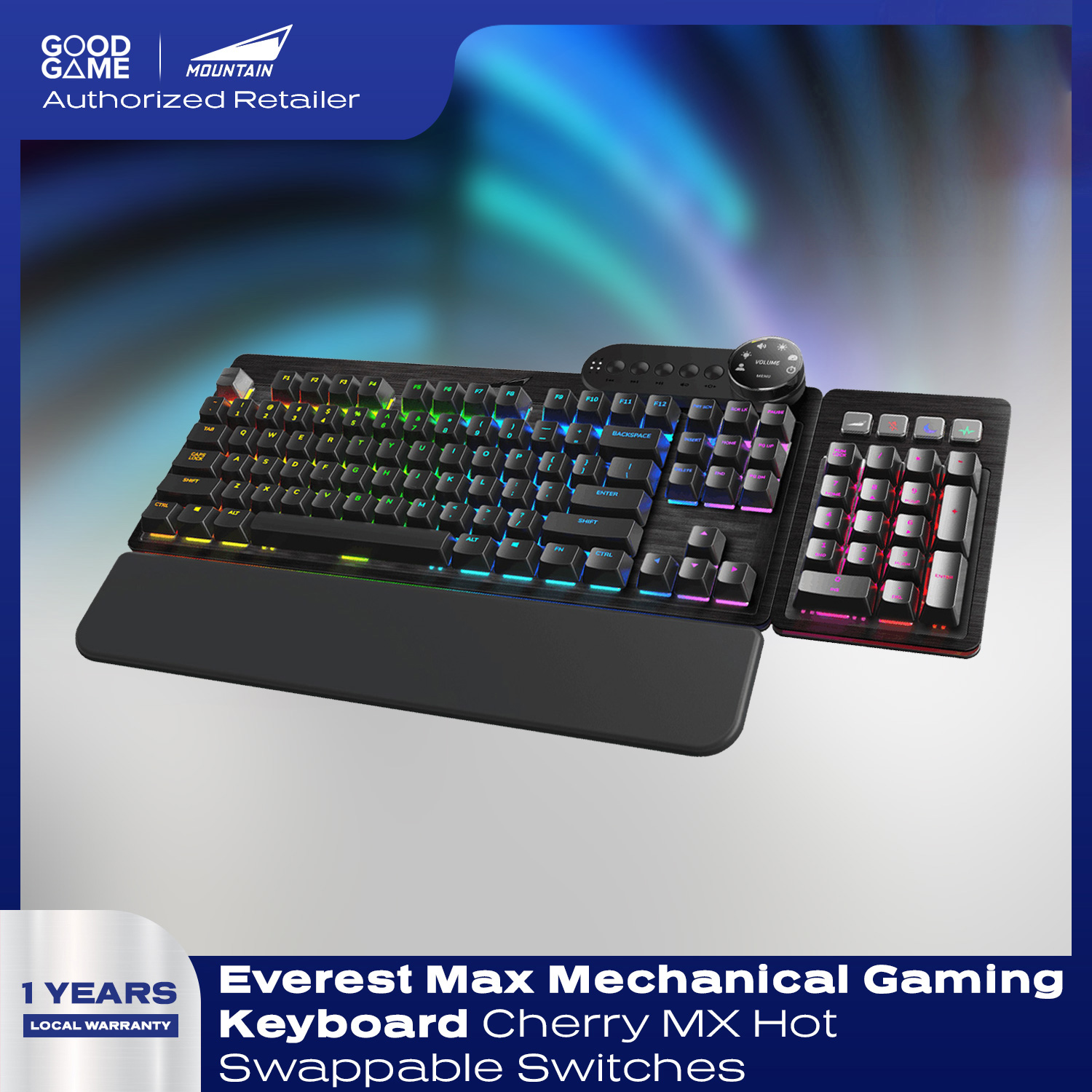 Mountain Everest Max Mechanical Gaming Keyboard in Cherry Swappable ...