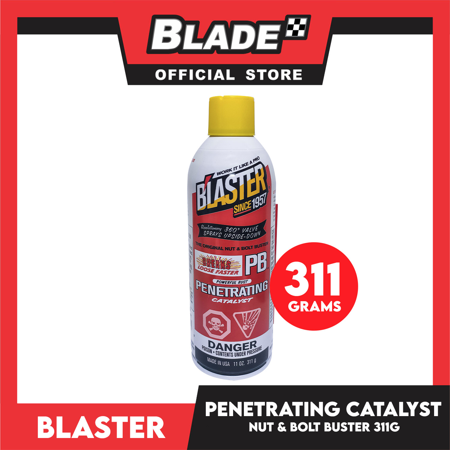 Blaster PB Blaster Penetrant Lubricant 11oz Penetrating Catalyst, Nut ...