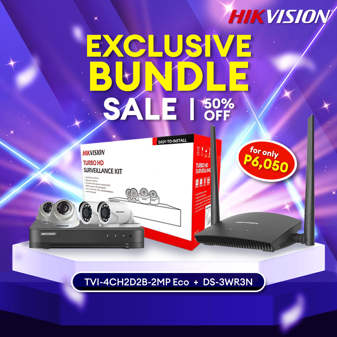 BUNDLE 1 Hikvision DS-3WR3N Wi-Fi 4 Router Wireless Speed Router / TVI ...