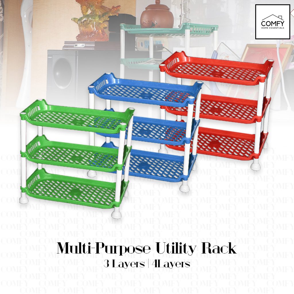 (3/4 Layers) Multi-purpose Utility Tray Rack Home Desk Kitchen ...