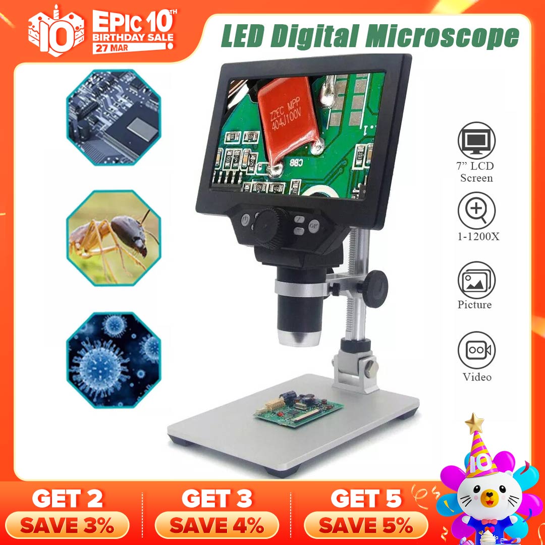 (3 Days Delivery) MUSTOOL G1200 12MP 7 inch LCD HD Desktop Digital ...