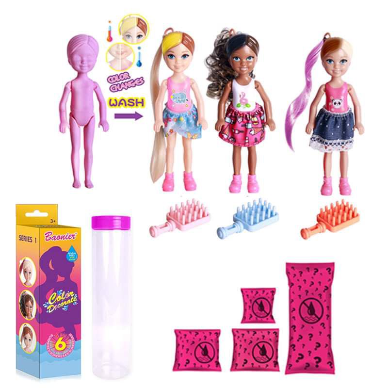 toys Color Changing Doll Reveal Surprise Water Magic Dress Up Blind Box ...
