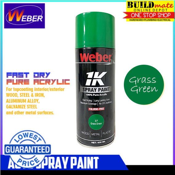 WEBER Auto Spray Paint 400ml PURE ACRYLIC BUILDMATE | Lazada PH