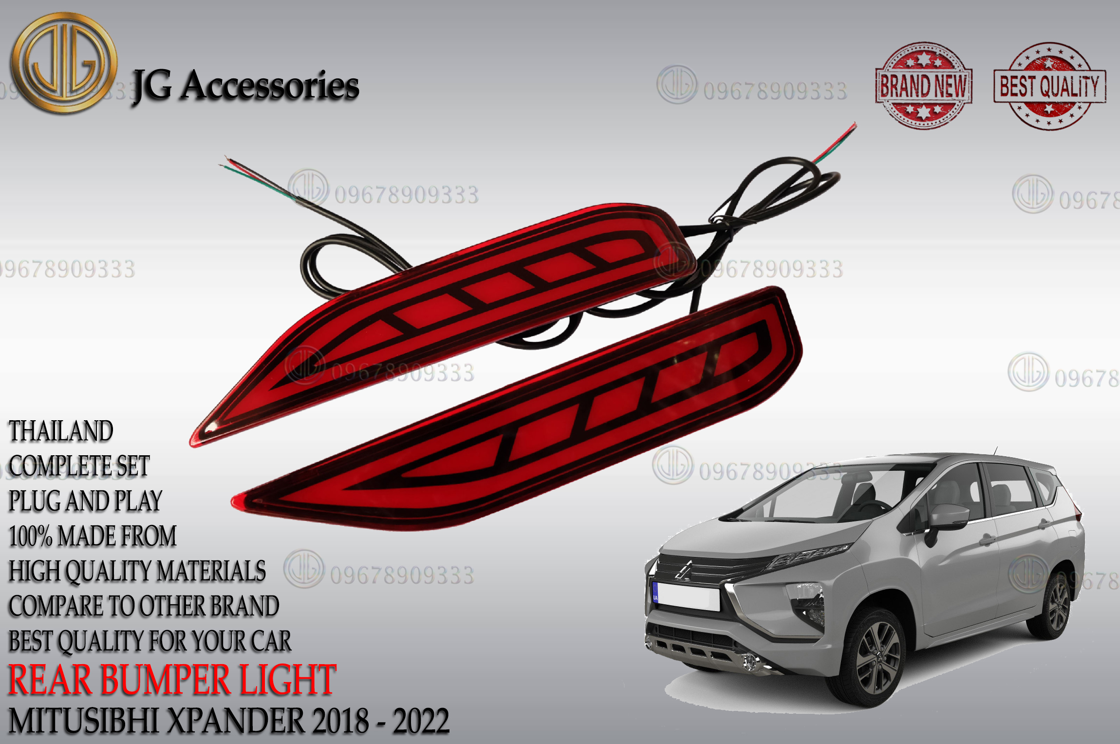 MITSUBISHI XPANDER 2018 2019 2020 2021 REAR BUMPER LIGHT RBL WATER ...