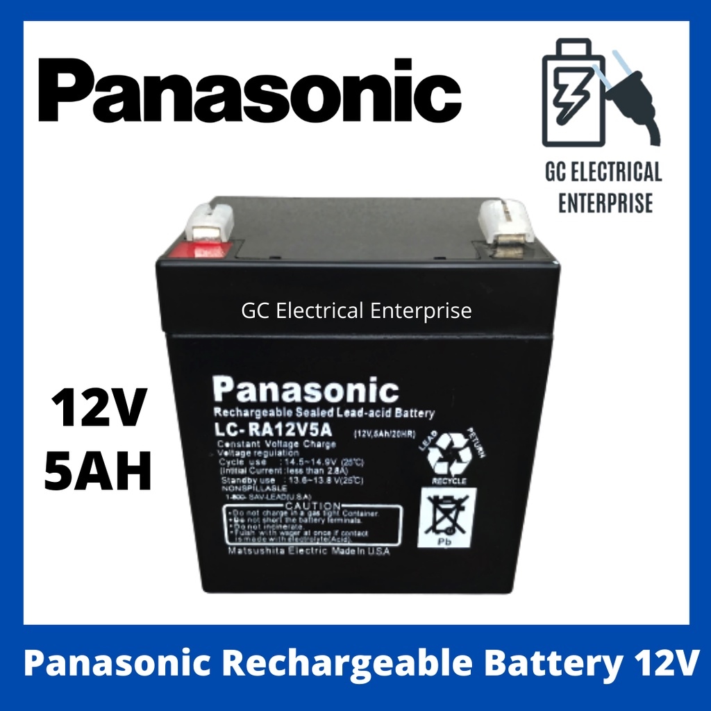Japan 12V 5Ah 20hr Battery 12 Volts 5 Ampere UPS replaces 12V 5Ah 5A ...