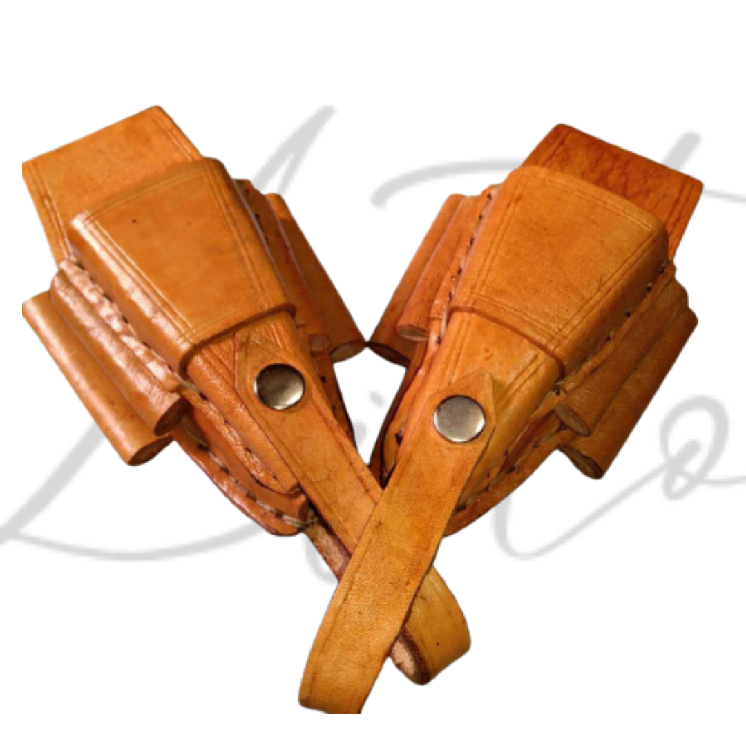 ( LITO'S LEATHER SHOP ) Pure Leather Electrician Holster 2 Layers With ...