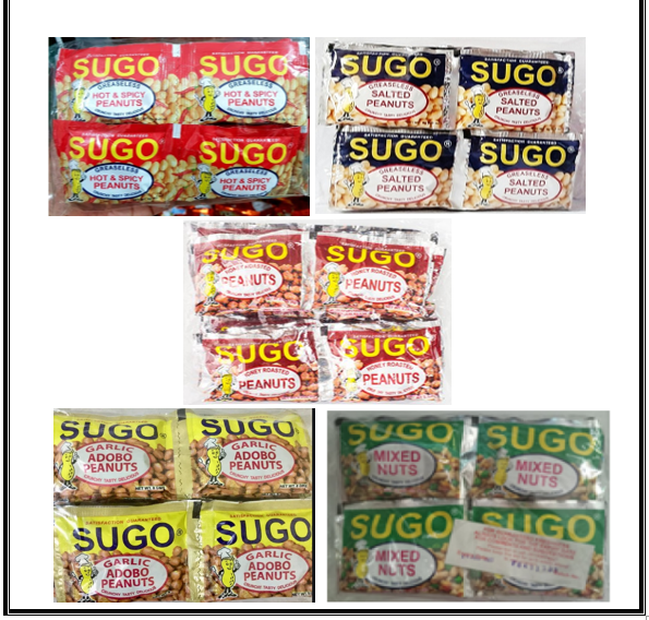 Sugo Peanuts 6g 1 Pack 20 Pcs Bundle Pack Of 5, Assorted Flavor (Honey ...