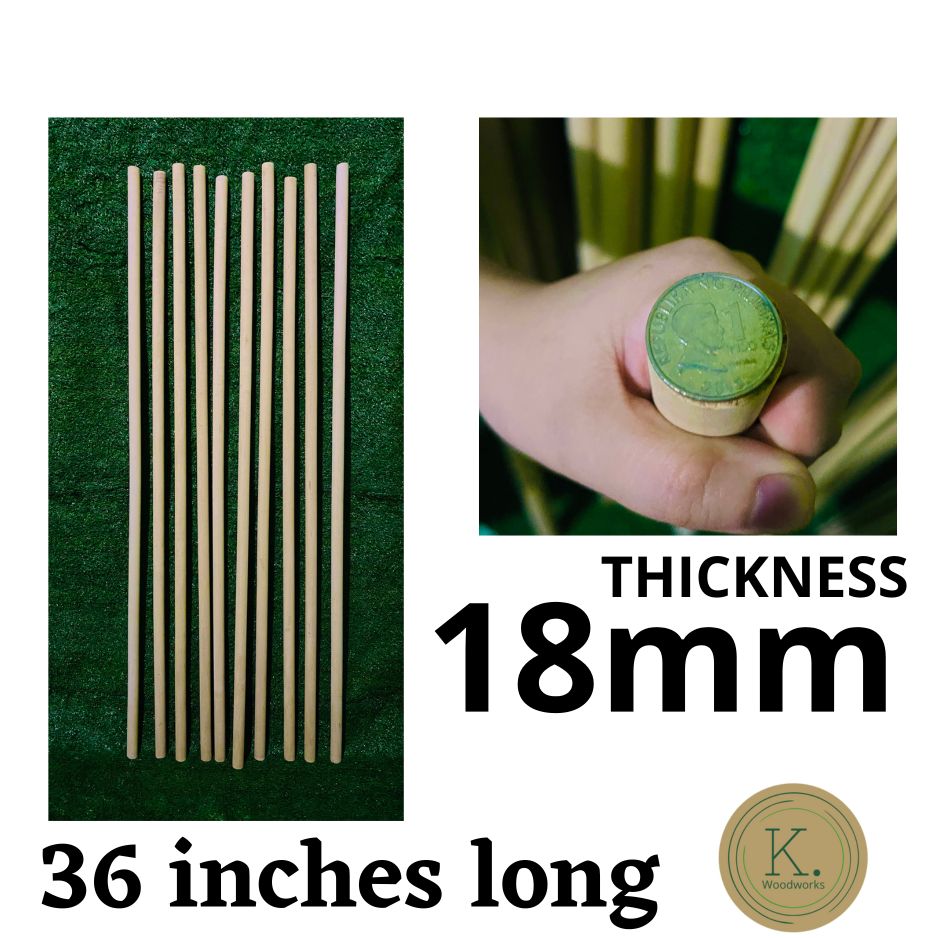 Macrame Wooden Sticks | Dowel Rod 36 INCHES LONG | 6 8 10 12mm and 1 ...