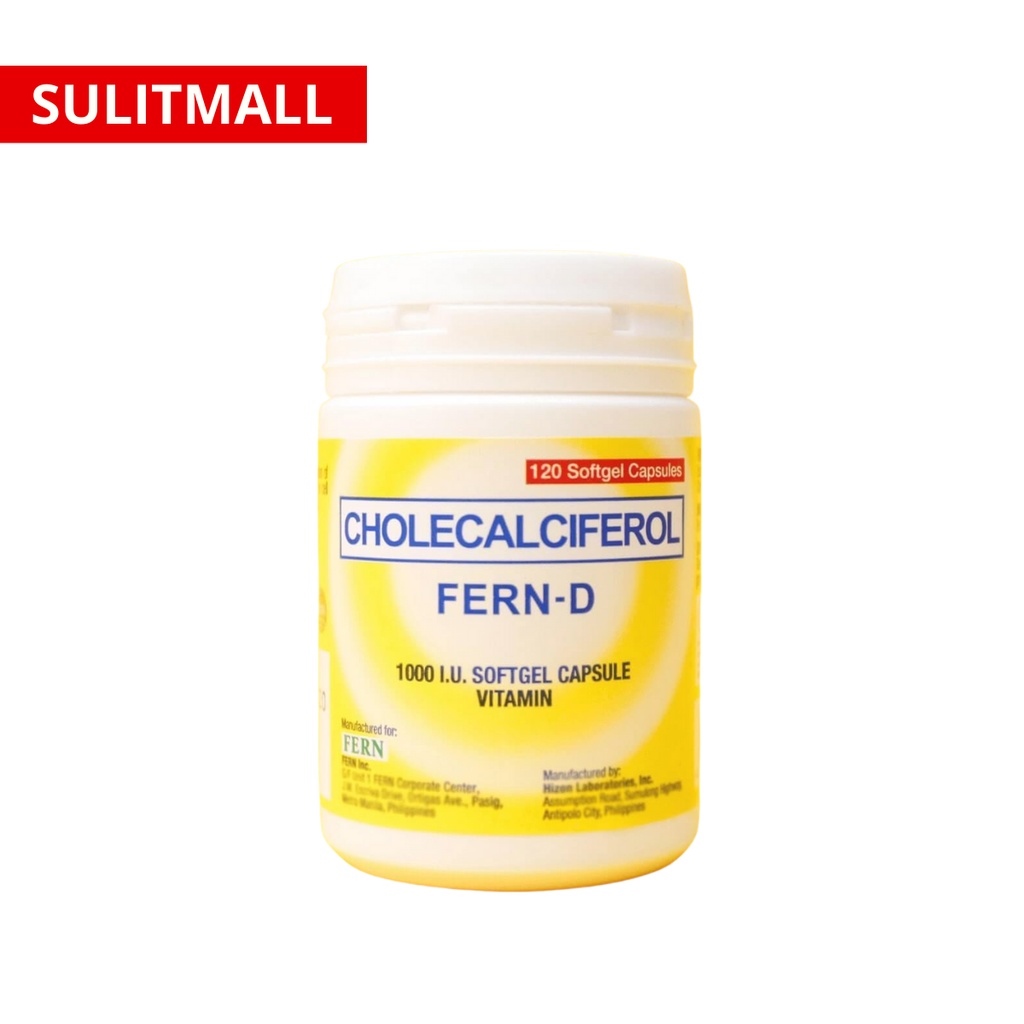 Original FERN D 60/120 softgels 1000 I.U - Pure Vitamin D3 Fern Activ Milkca sulitmallonline ...