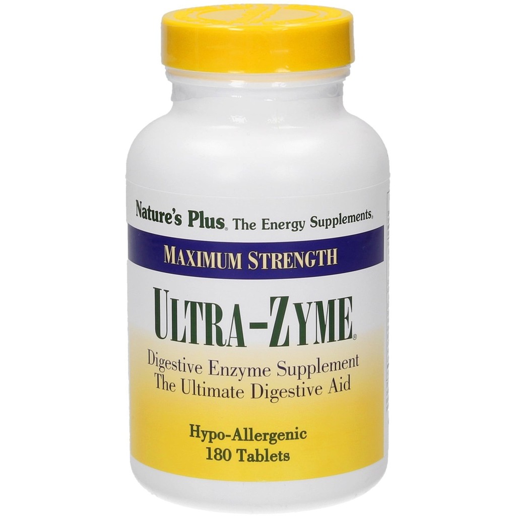 Nature Plus Ultra Zyme 120 mg Ox Bile, 180 Tablets Maximum Strength ...