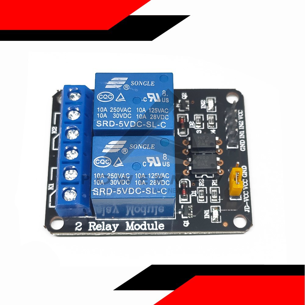 2 channel 5v relay module spdt control high voltage switch high current ...