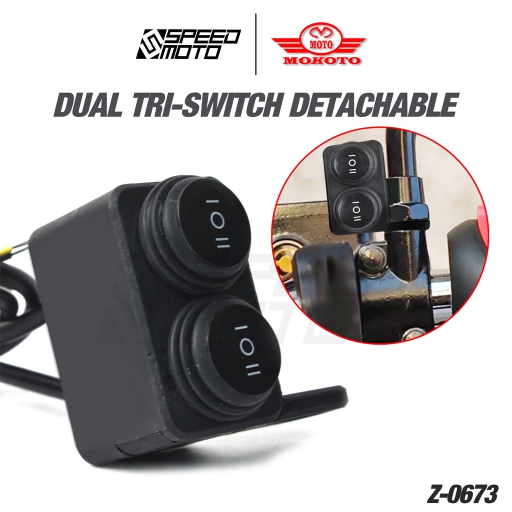 DUAL 3WAY SWITCH Z-0673 W/ DETACHABLE MOUNTING BRACKET / MINI DRIVING ...