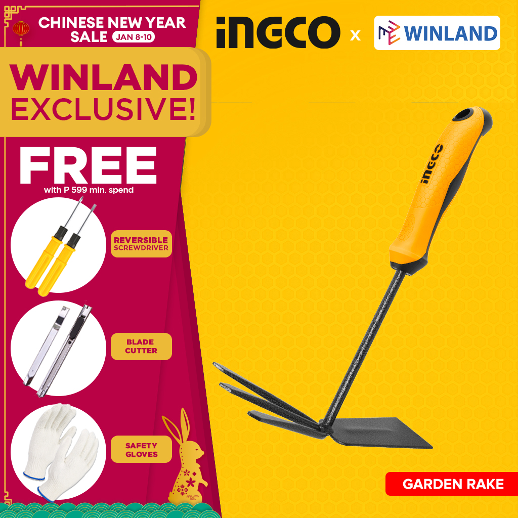 INGCO by Winland Gardening Rake Tool 290mm HGT979K | Lazada PH