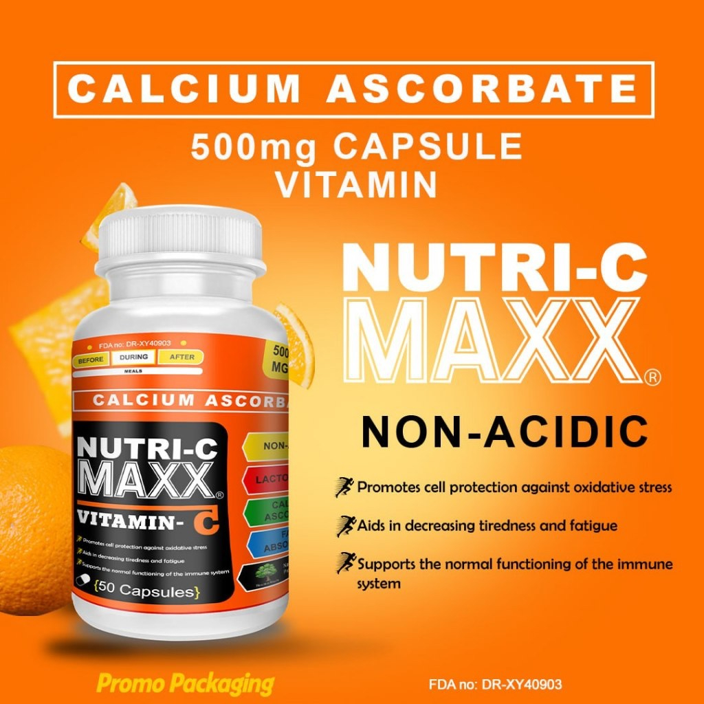NUTRI-C MAXX VITAMIN C ABSCORBATE 50 CAPSULE- | Lazada