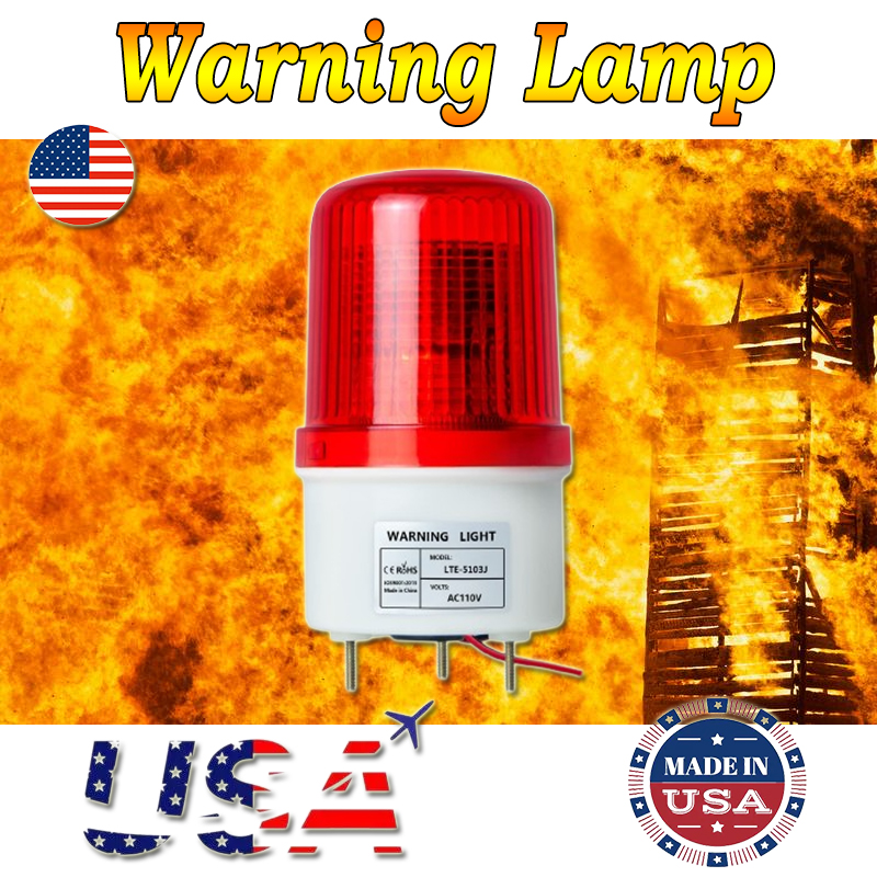 220V Mini Wired Flash Light Strobe Sound Siren Wireless Alarm Safety ...