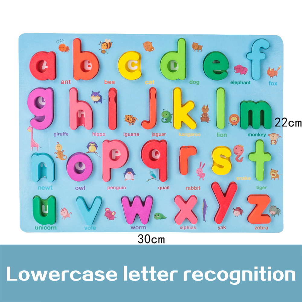Wooden Alphabet Puzzle and Number Puzzle Set for Toddlers ABC Puzzle ...