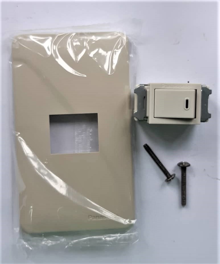 PANASONIC 1 Gang 1 Way Switch with Plate ( WN series ) | Lazada PH