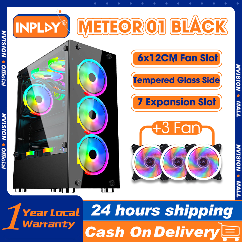 INPLAY PC Case Gaming Computer Case METEOR 01/METEOR 03 Mid-Tower ATX ...