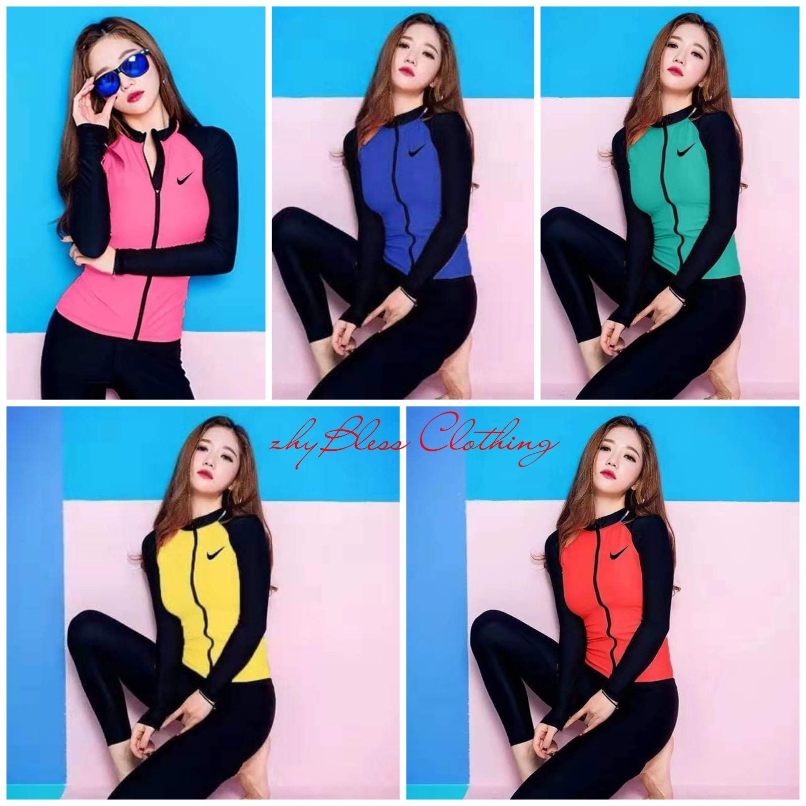 Rush Guard Terno Swimsuit with Zipper | Lazada PH