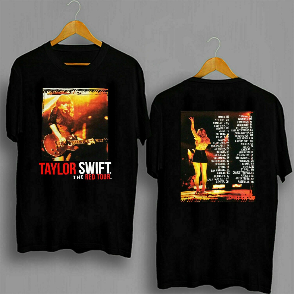 T shirt for men ☃ T-Shirt Taylor Swift The Red Tour Merch Black Mtv ...