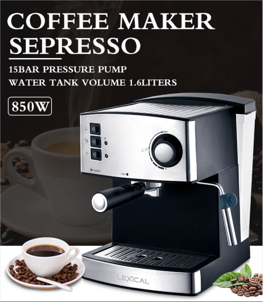 LEXICAL CoffeeKCB Semi-Automatic Coffee Maker Machine Espresso Maker Delonghi Espresso Machine ...