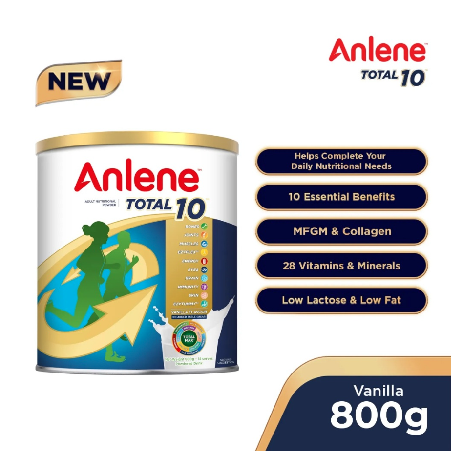 Anlene Total 10 Vanilla Flavor (800 g) Adult Nutritional Powdered Milk ...