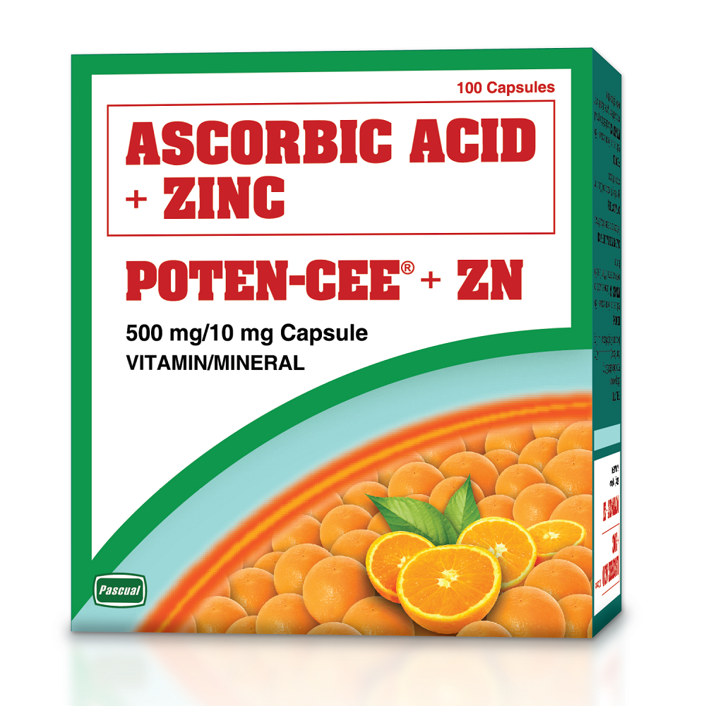 POTENCEE + ZN (Ascorbic Acid + Zinc) 500mg/10mg 1 Capsule (sold per ...