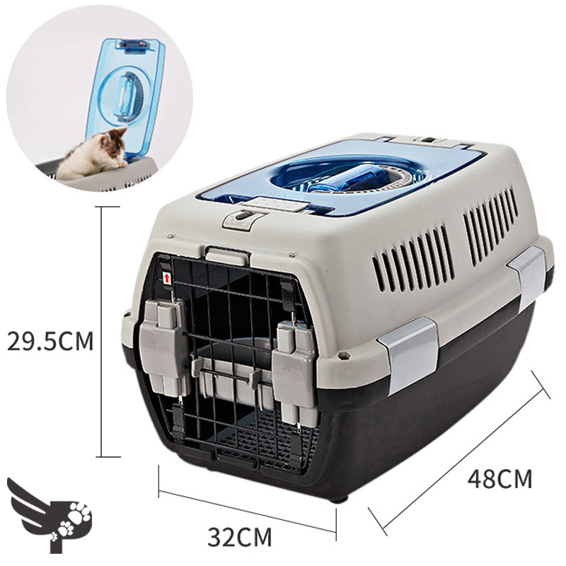 Pet Carrier Travel Cage PTC-S1 - With Skylight or Sunroof - With Food ...