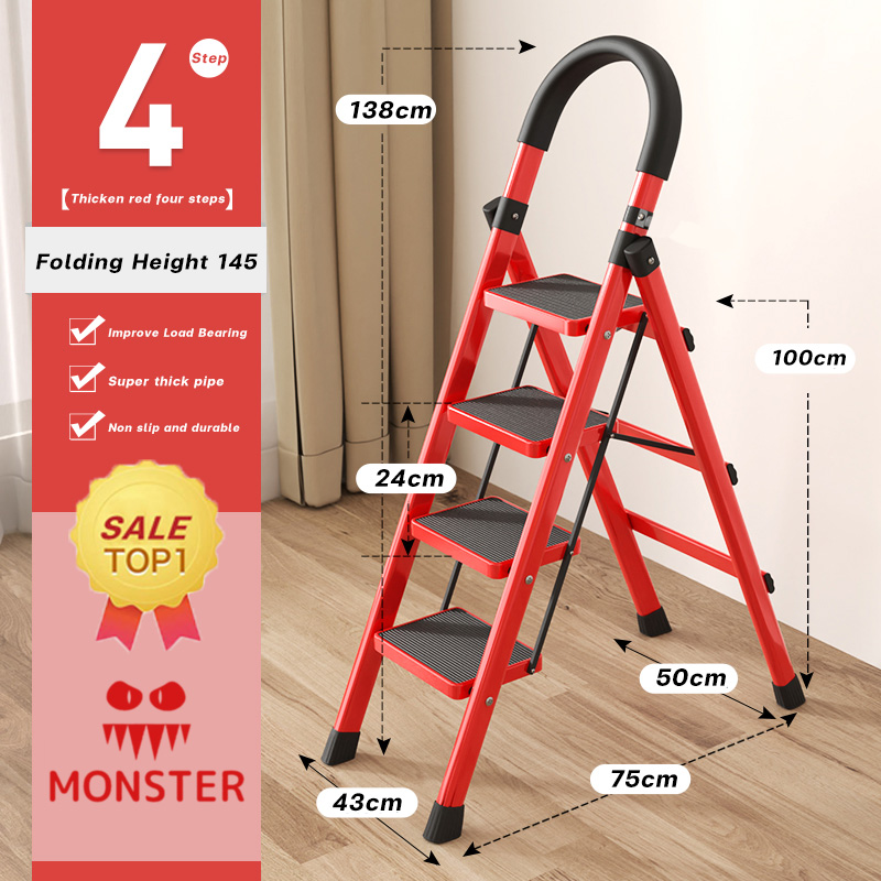 White Ladder | 4 Step Ladder Foldable High Grade Fritillary White ...