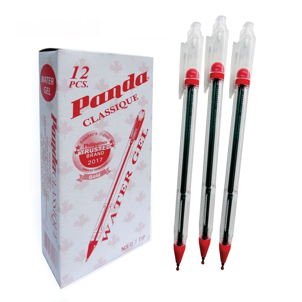 Panda Water Gel Pen Classique 12pcs School Office supplies Black/Blue ...