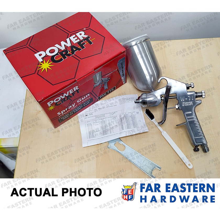 POWERCRAFT Air Pneumatic Paint Spray Gun Gravity | Suction Sprayer 400cc | 1000cc | Lazada PH